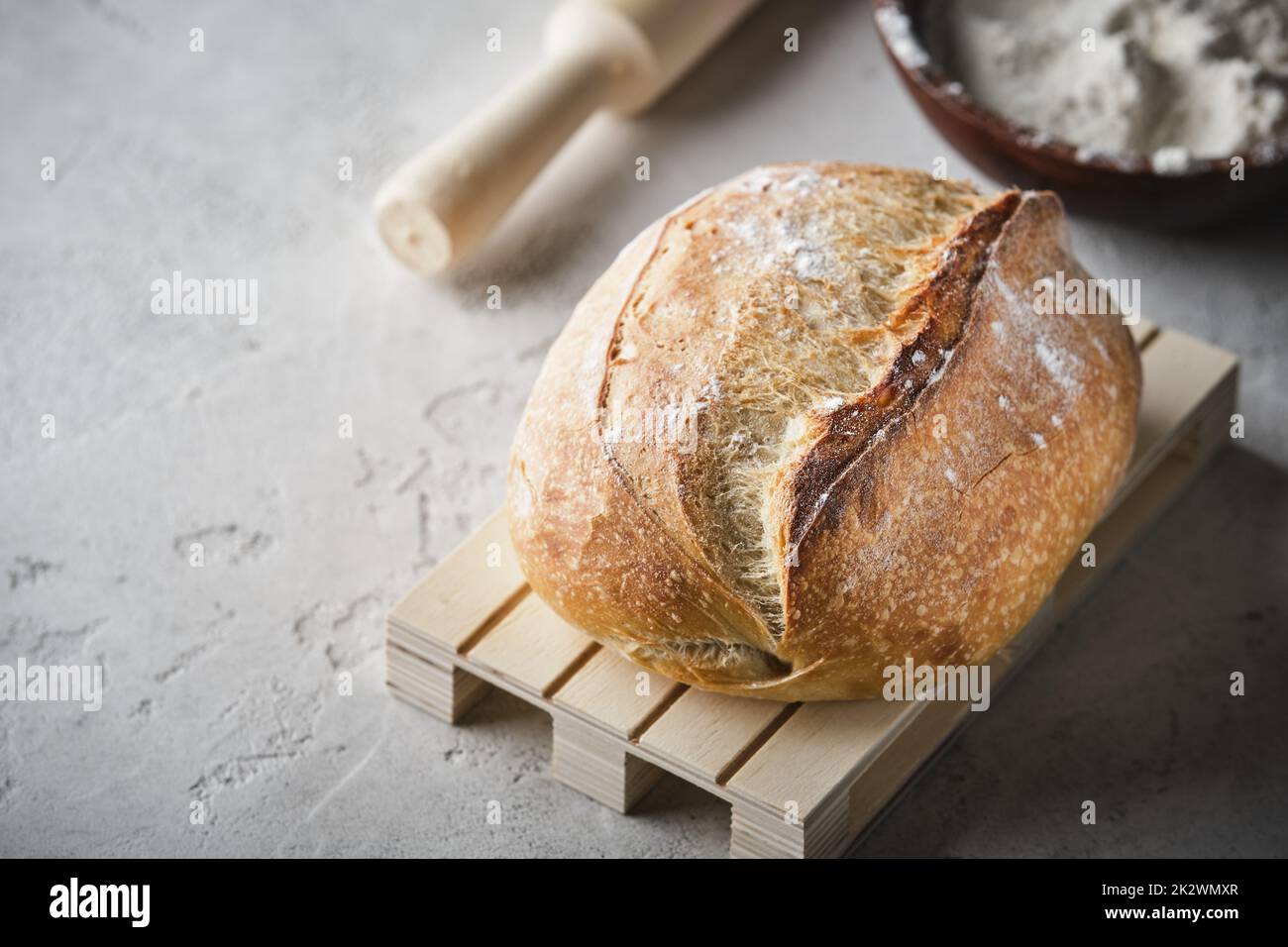 Freshly baked traditional bread Stock Photo - Alamy