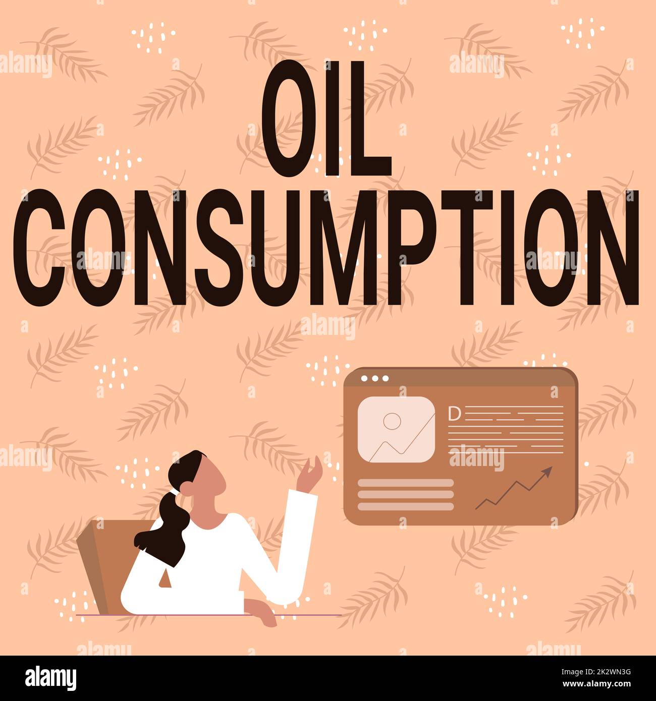 Sign displaying Oil Consumption. Business idea This entry is the total ...