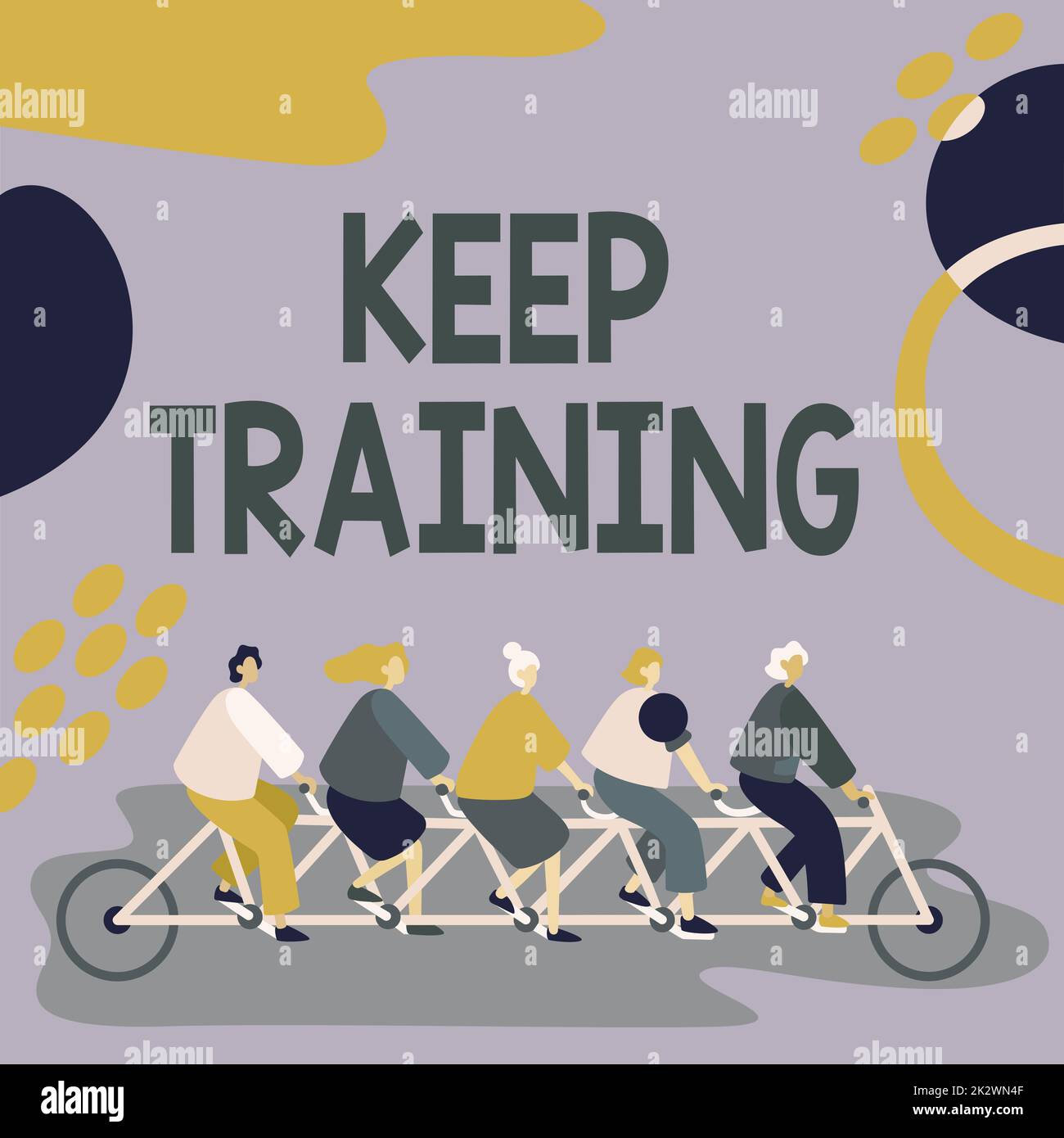 Sign displaying Keep Training. Business overview Grounding Drilling ...