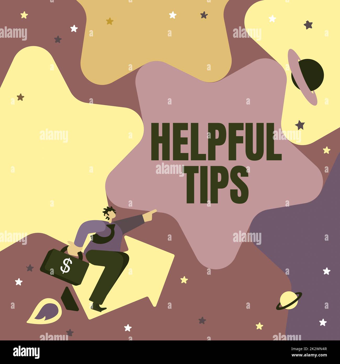 Sign displaying Helpful Tips. Business showcase Useful secret ...