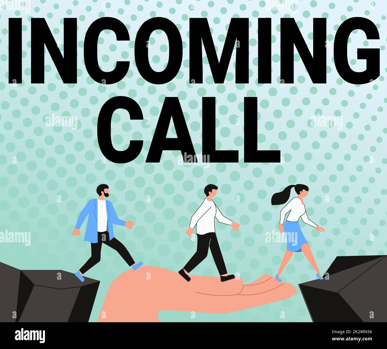 Text caption presenting Incoming Call. Conceptual photo Inbound ...