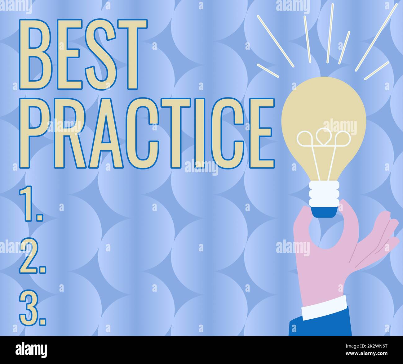 Sign displaying Best Practice. Concept meaning Method Systematic ...