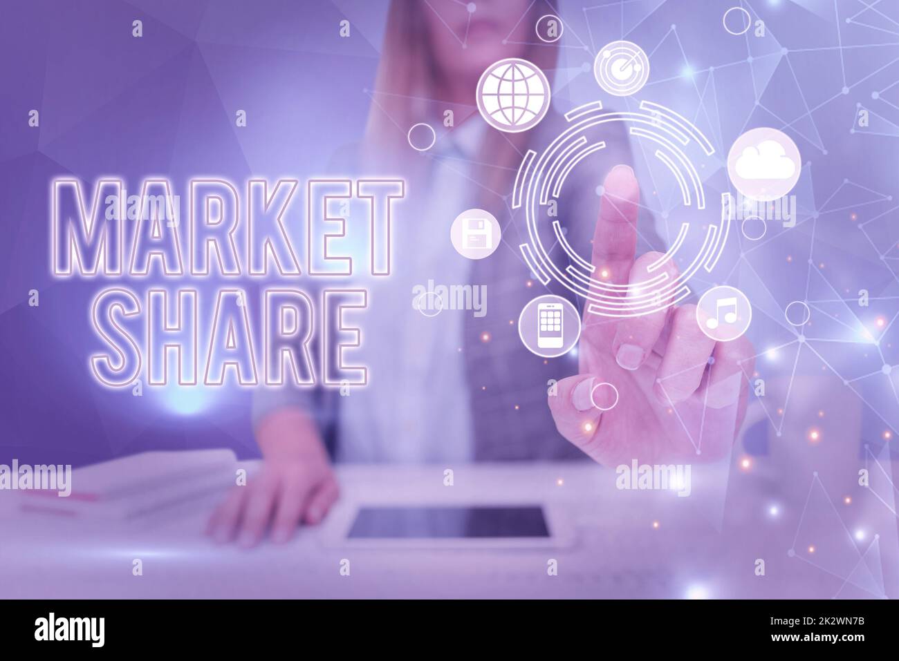 Conceptual display Market Share. Business concept The portion of a ...