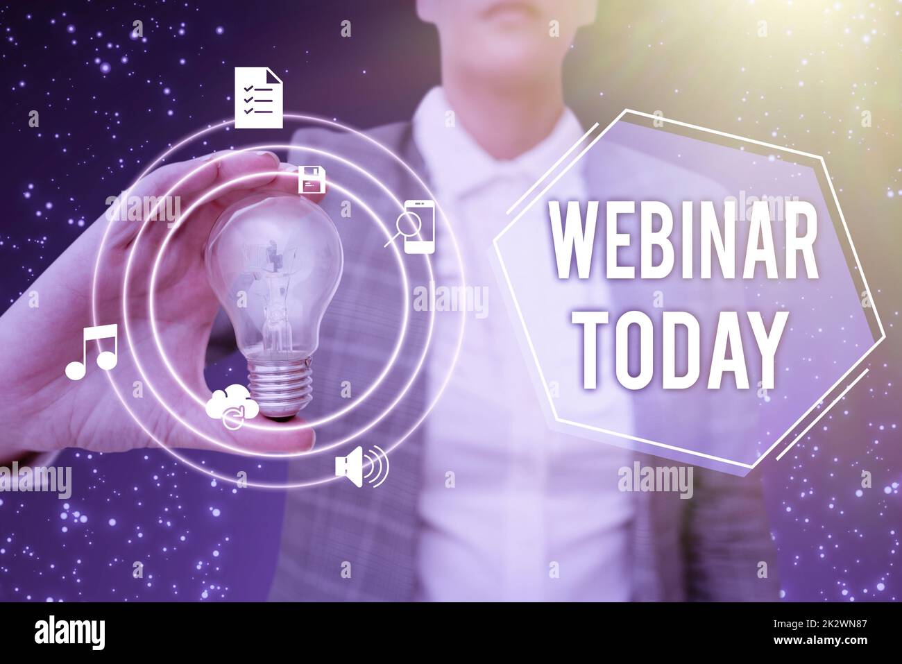 Text sign showing Webinar Today. Business showcase live online ...