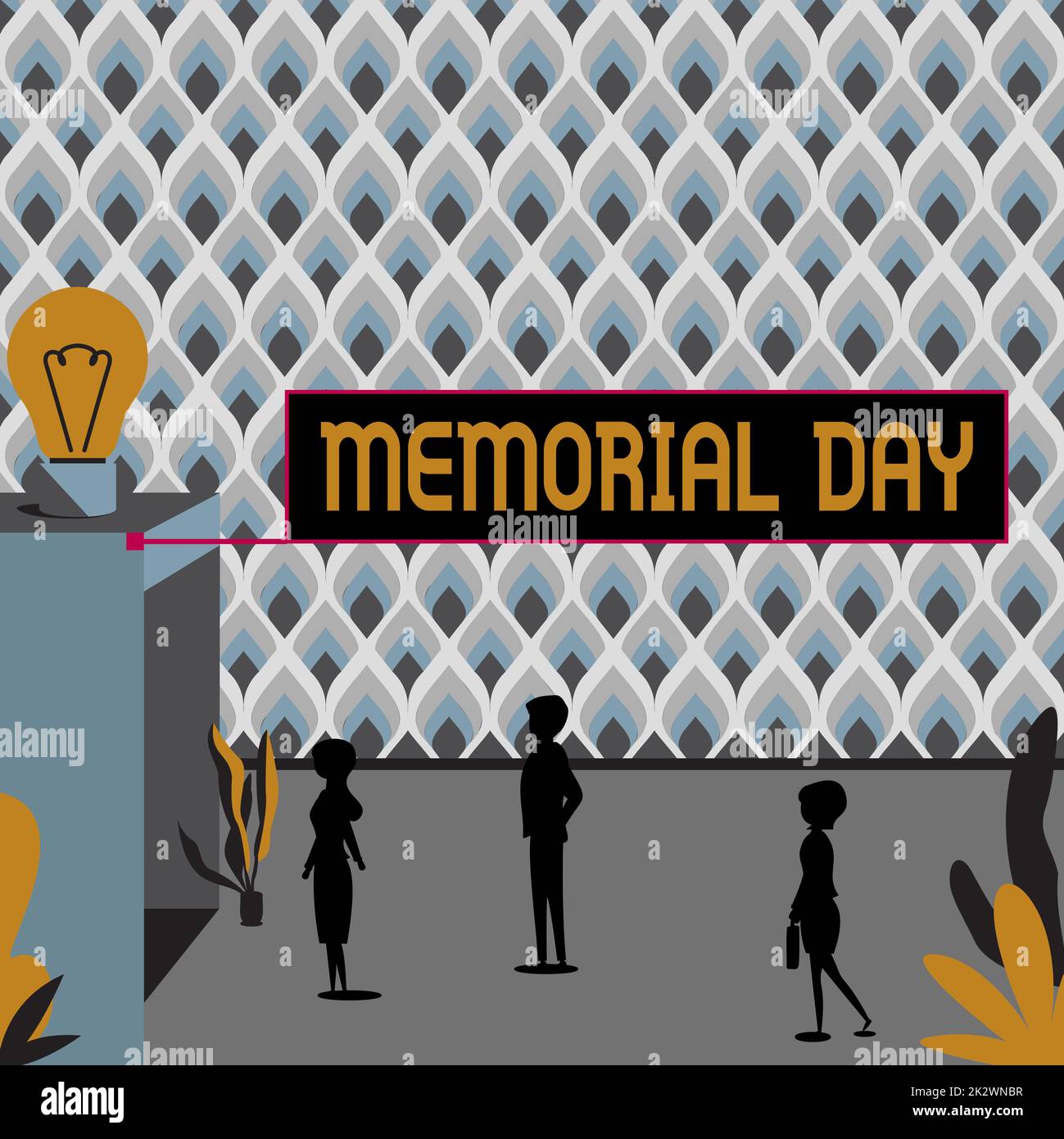 Sign displaying Memorial Day. Business showcase To honor and ...