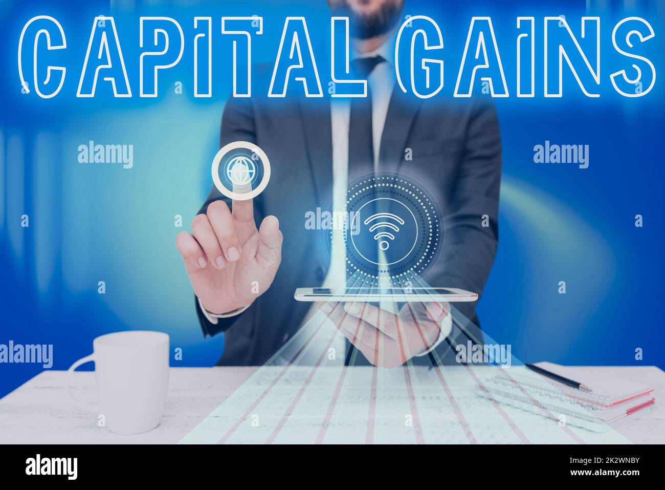 Inspiration showing sign Capital Gains. Word for Bonds Shares Stocks ...