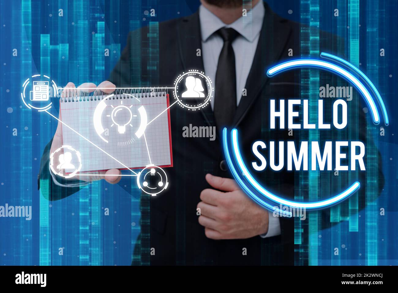 Conceptual caption Hello Summer. Business concept Welcoming the warmest ...