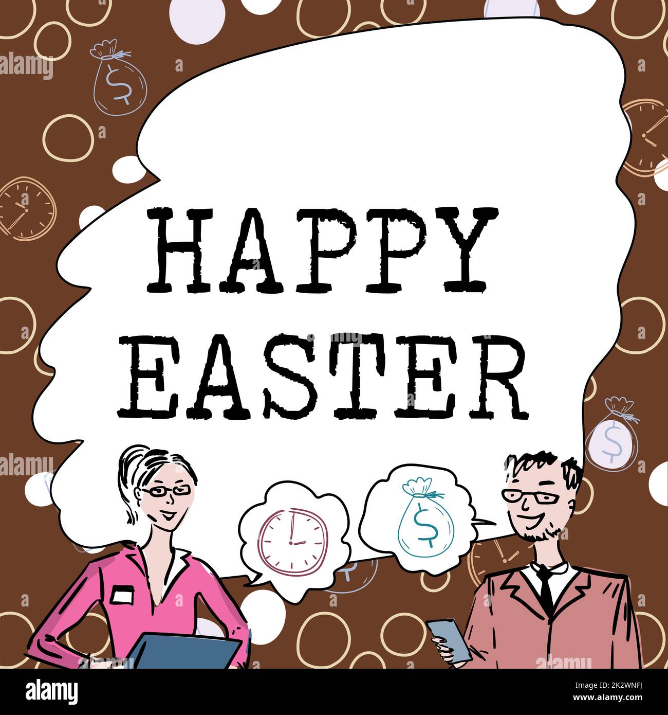 Conceptual display Happy Easter. Business showcase Christian feast ...