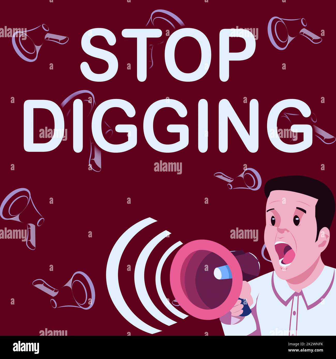 Text sign showing Stop Digging. Internet Concept Prevent Illegal ...