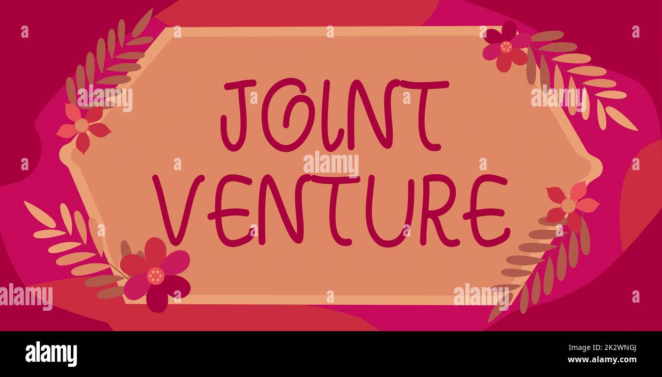 Text sign showing Joint Venture. Business approach Collaboration ...