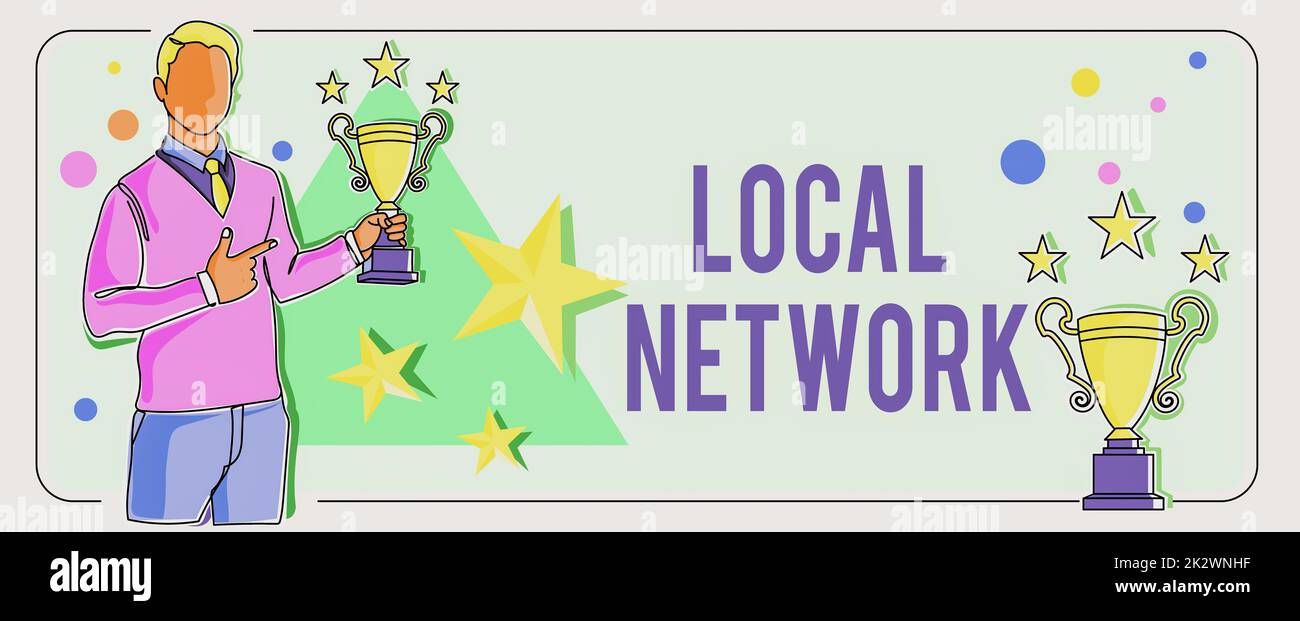 Handwriting text Local Network. Word for Intranet LAN Radio Waves DSL ...