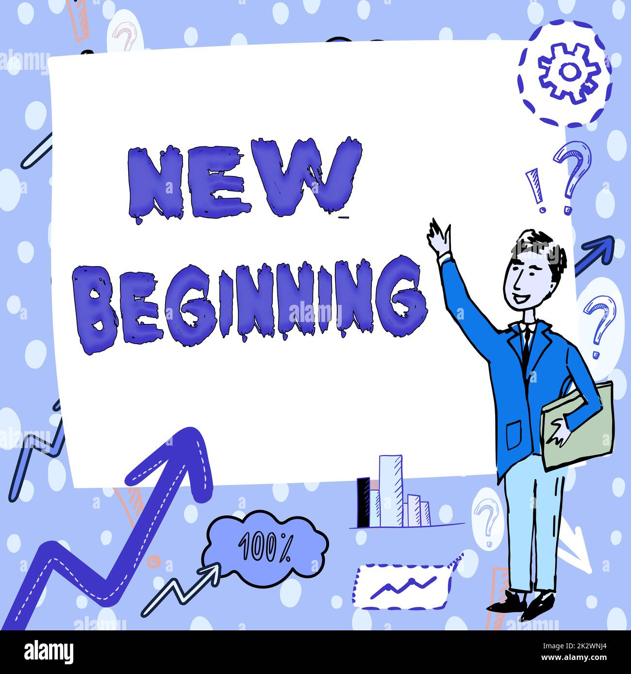 Text showing inspiration New Beginning. Business overview Different ...