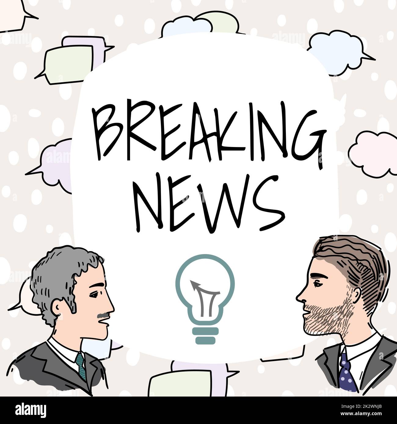 Sign displaying Breaking News. Business showcase Special Report ...