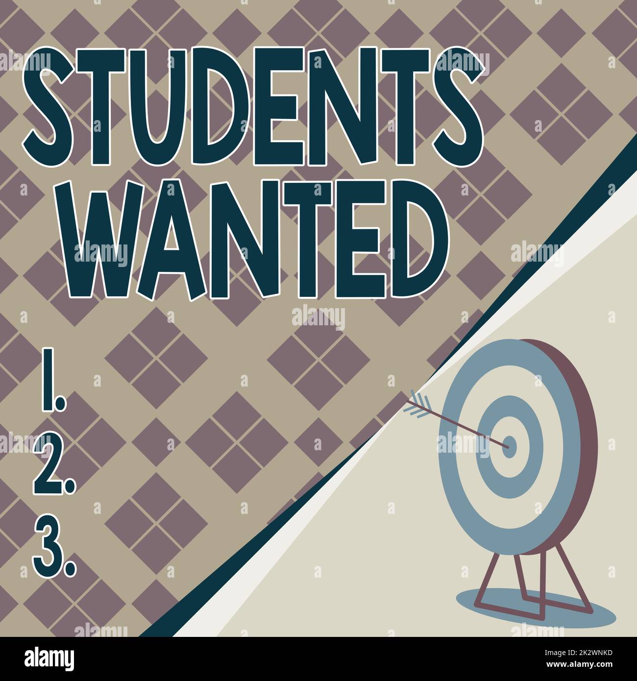 Text sign showing Students Wanted. Concept meaning list of things ...