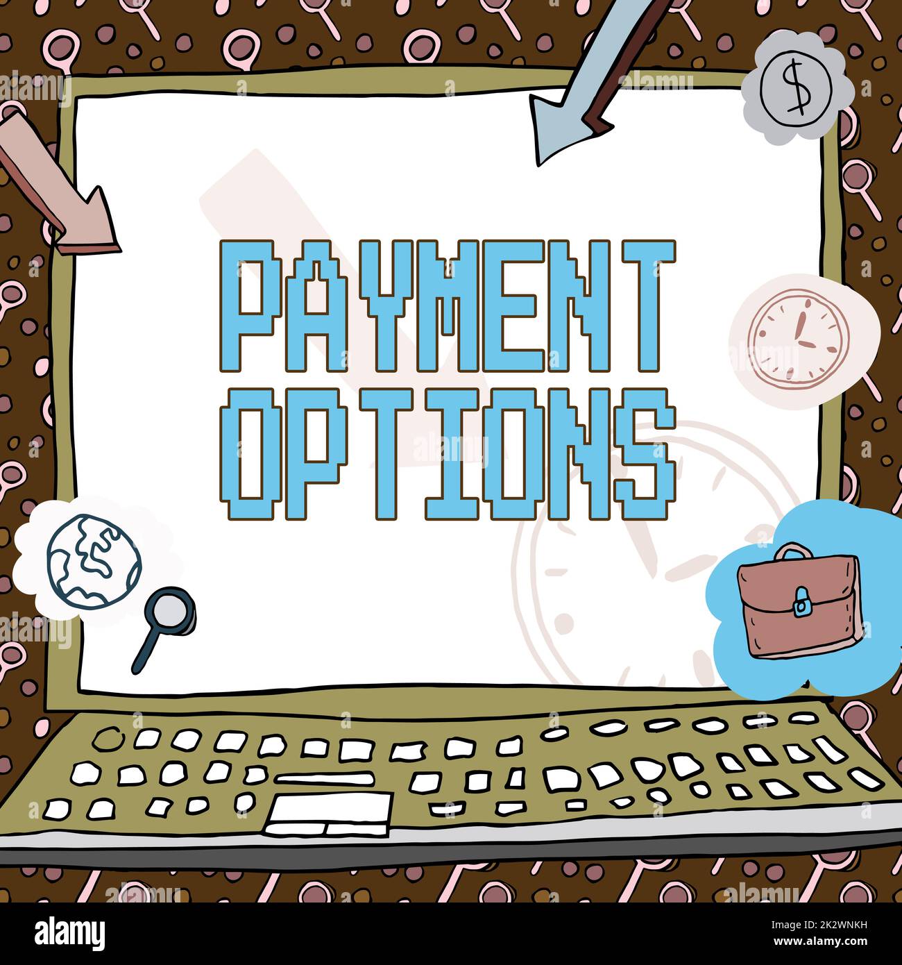 Writing displaying text Payment Options. Business idea The way of ...
