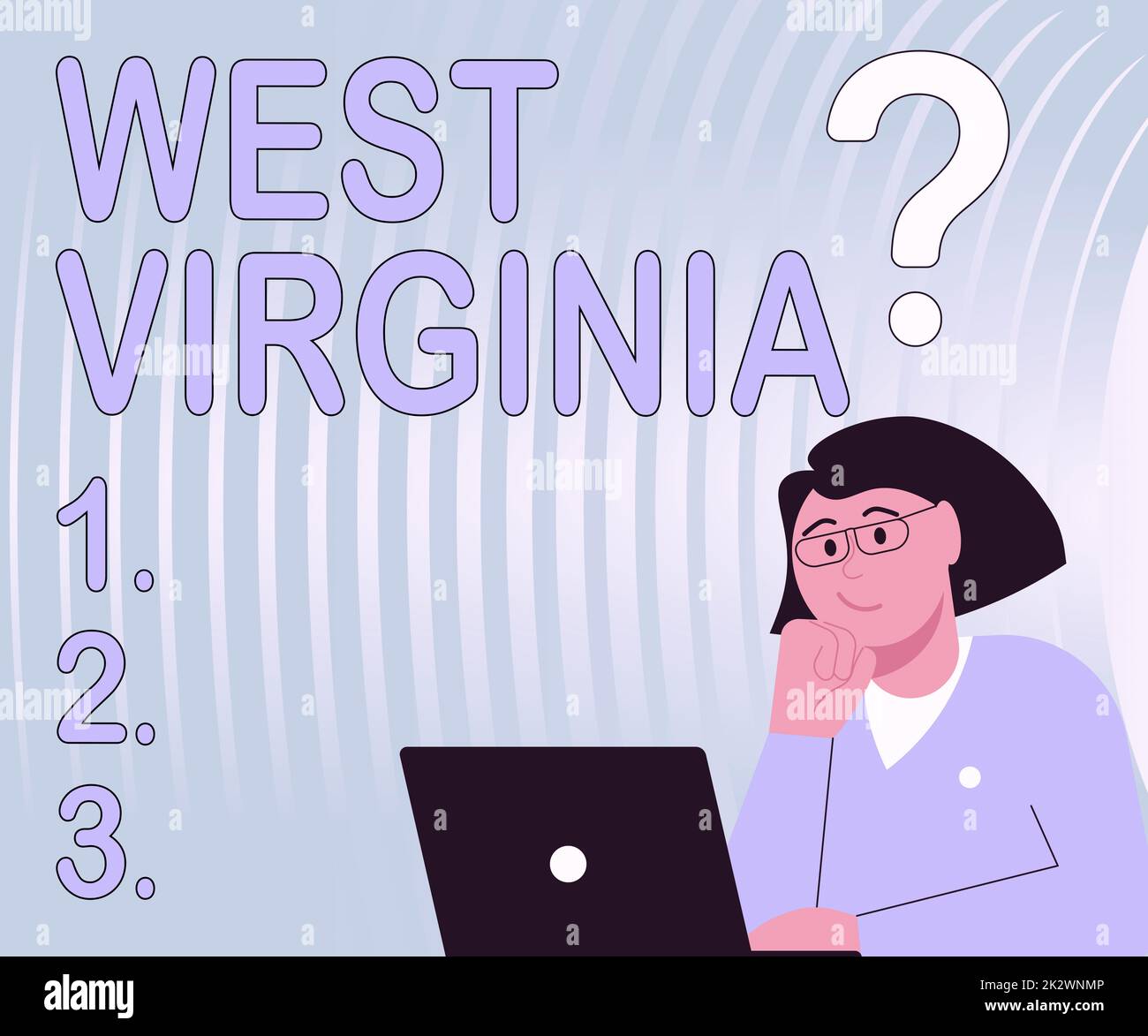 Writing displaying text West Virginia. Concept meaning United States of ...