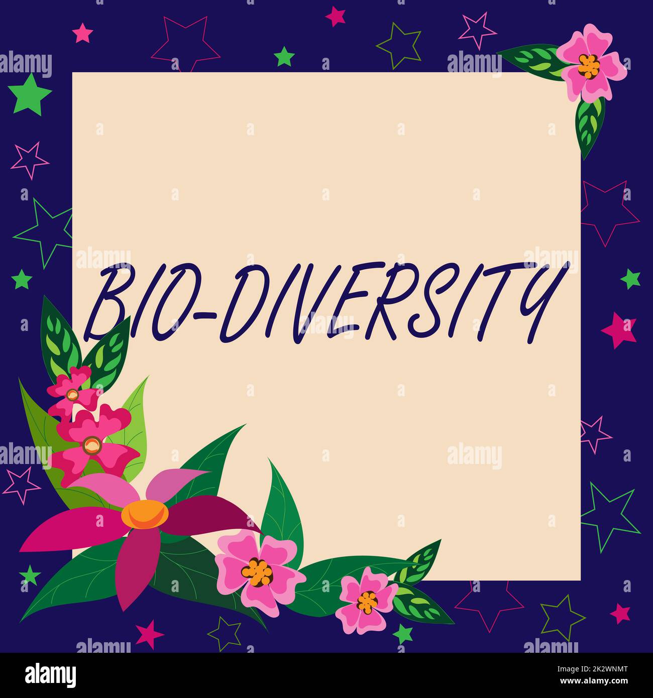 Conceptual display Bio Diversity. Word Written on Variety of Life ...
