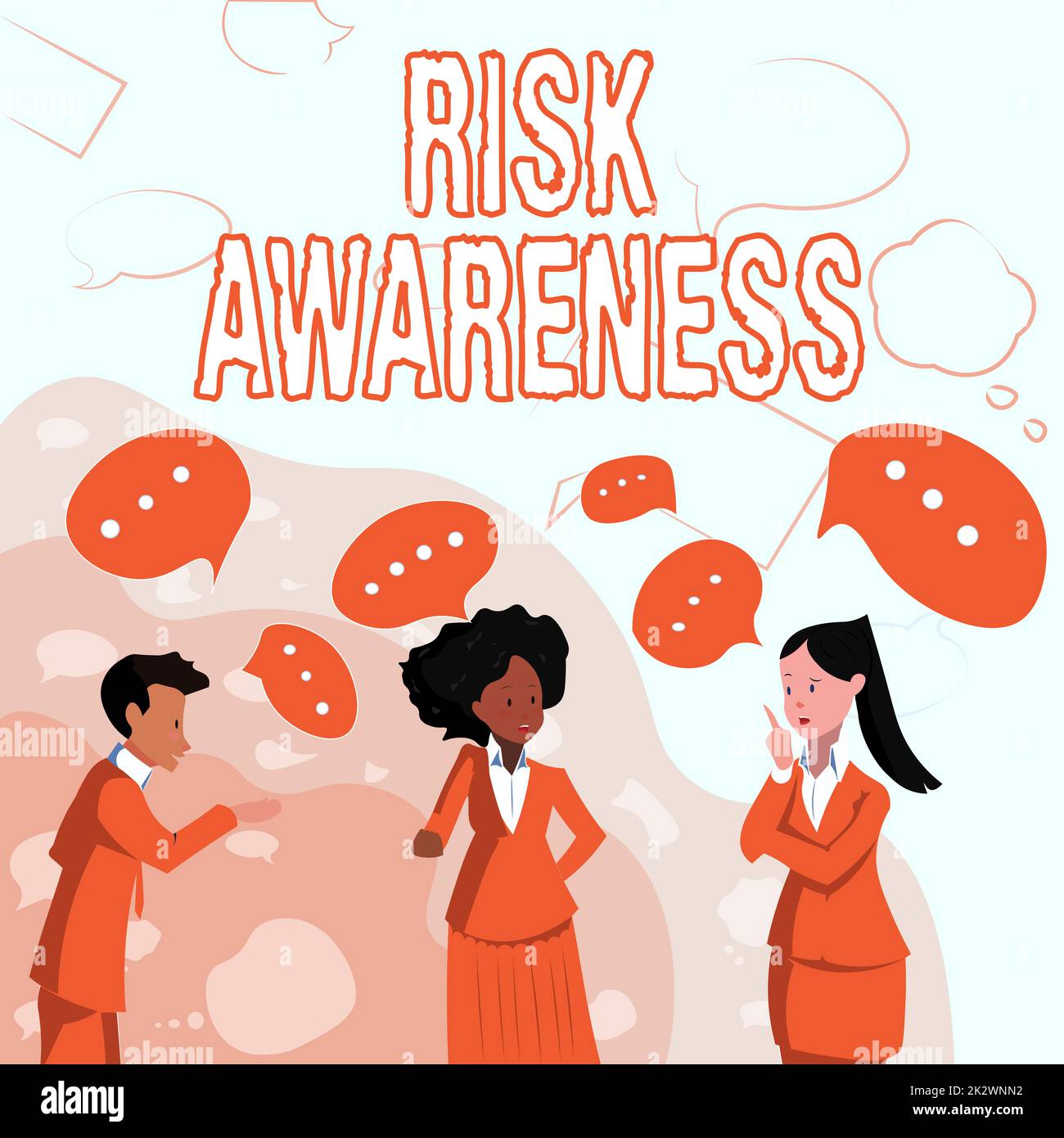 Hand writing sign Risk Awareness. Business idea recognizing factors ...