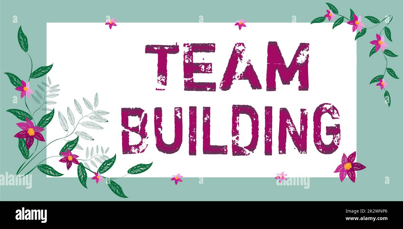 Text showing inspiration Team Building. Conceptual photo Types of ...