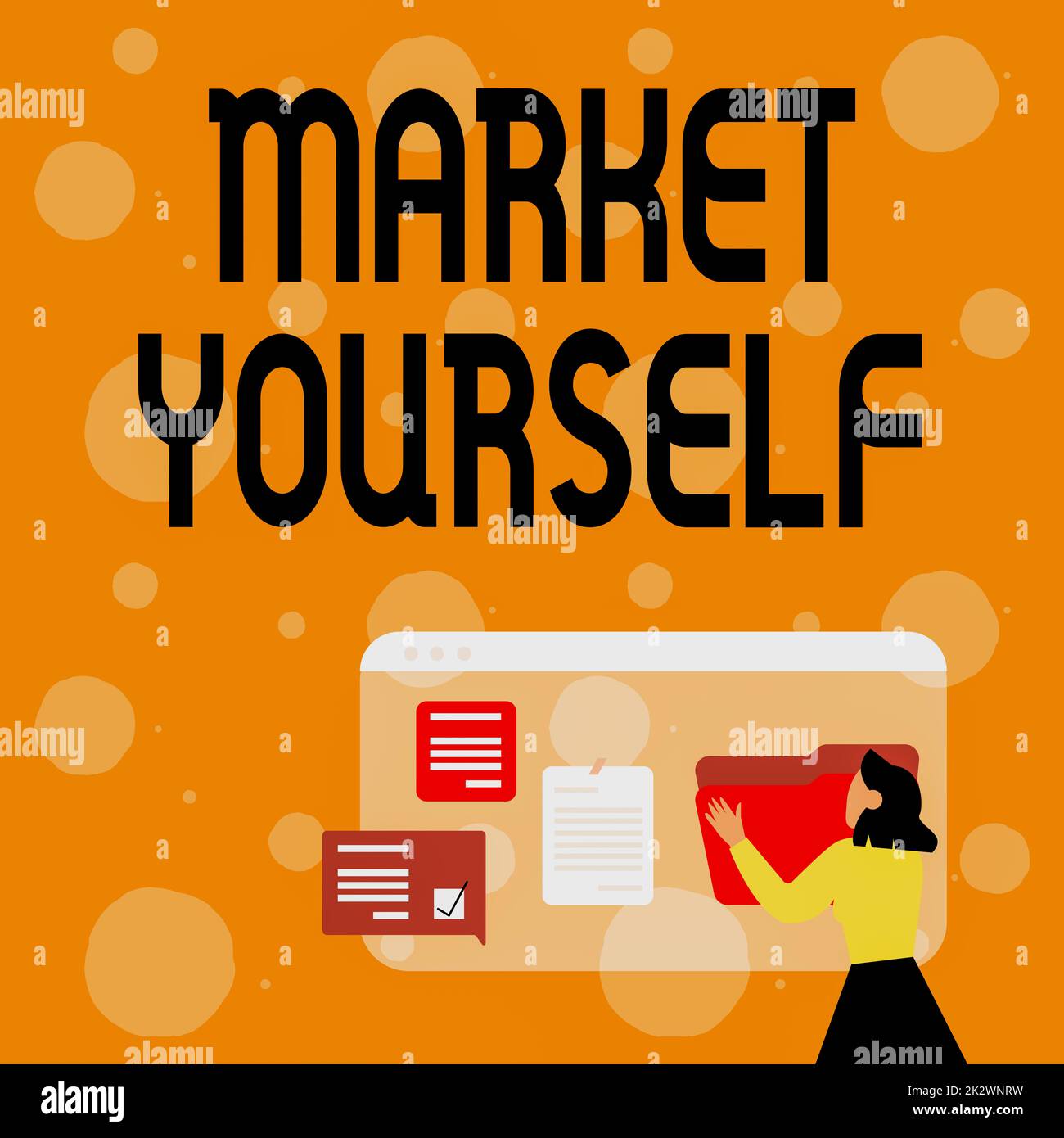 Conceptual display Market Yourself. Concept meaning Making yourself for ...