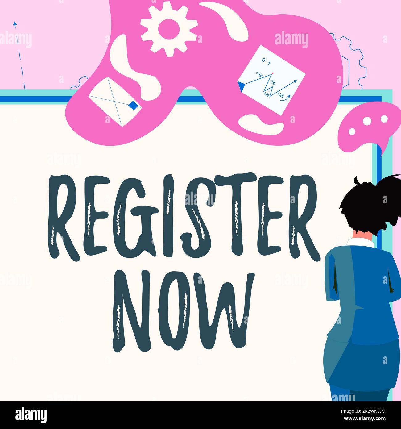 Writing displaying text Register Now. Internet Concept Name in an ...