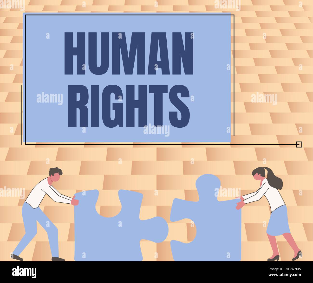 Sign displaying Human Rights. Business idea Moral Principles Standards ...