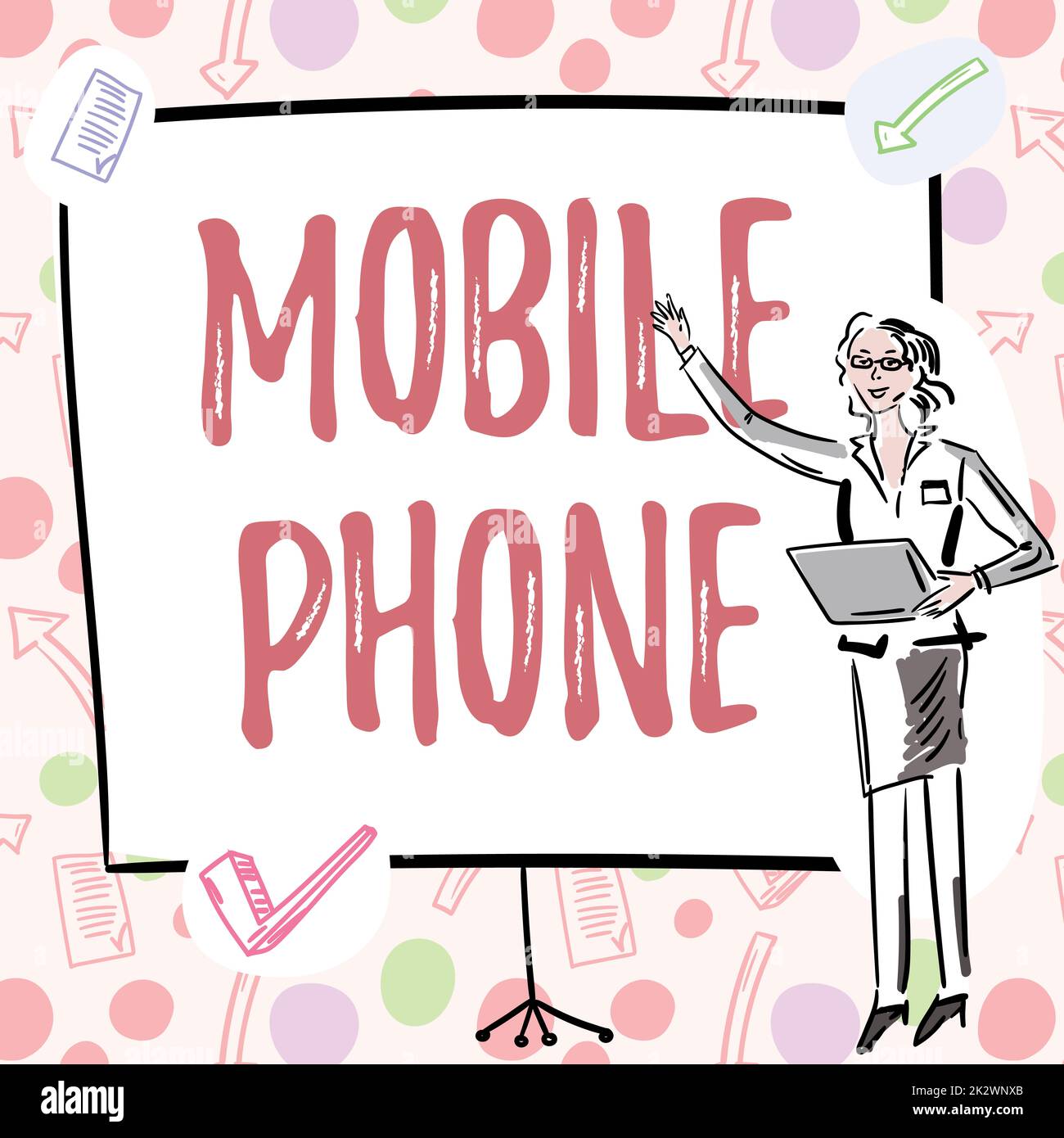 Text sign showing Mobile Phone. Conceptual photo A handheld device used ...