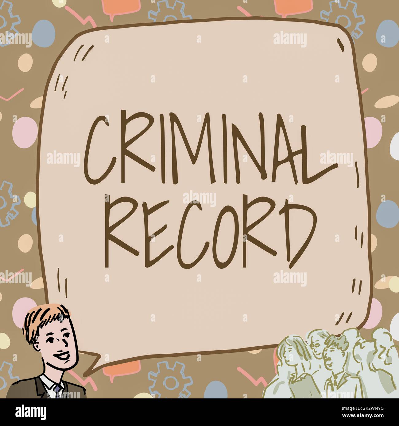 Text caption presenting Criminal Record. Internet Concept profile of a ...