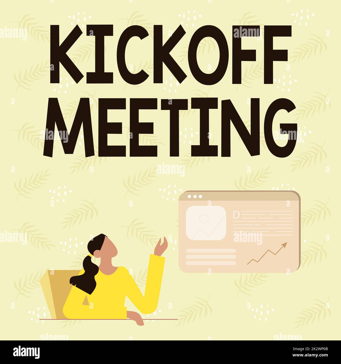 Conceptual caption Kickoff Meeting. Word Written on Special discussion ...