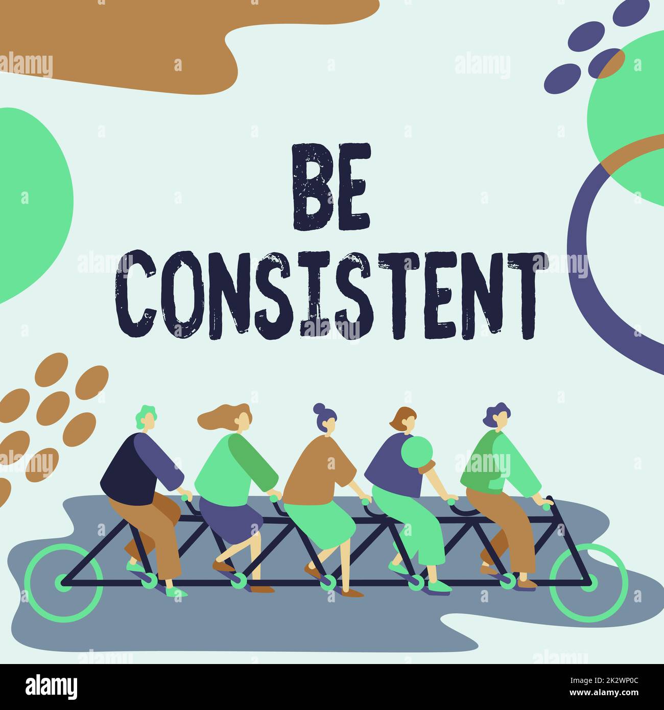 Writing displaying text Be Consistent. Business approach Uniform ...