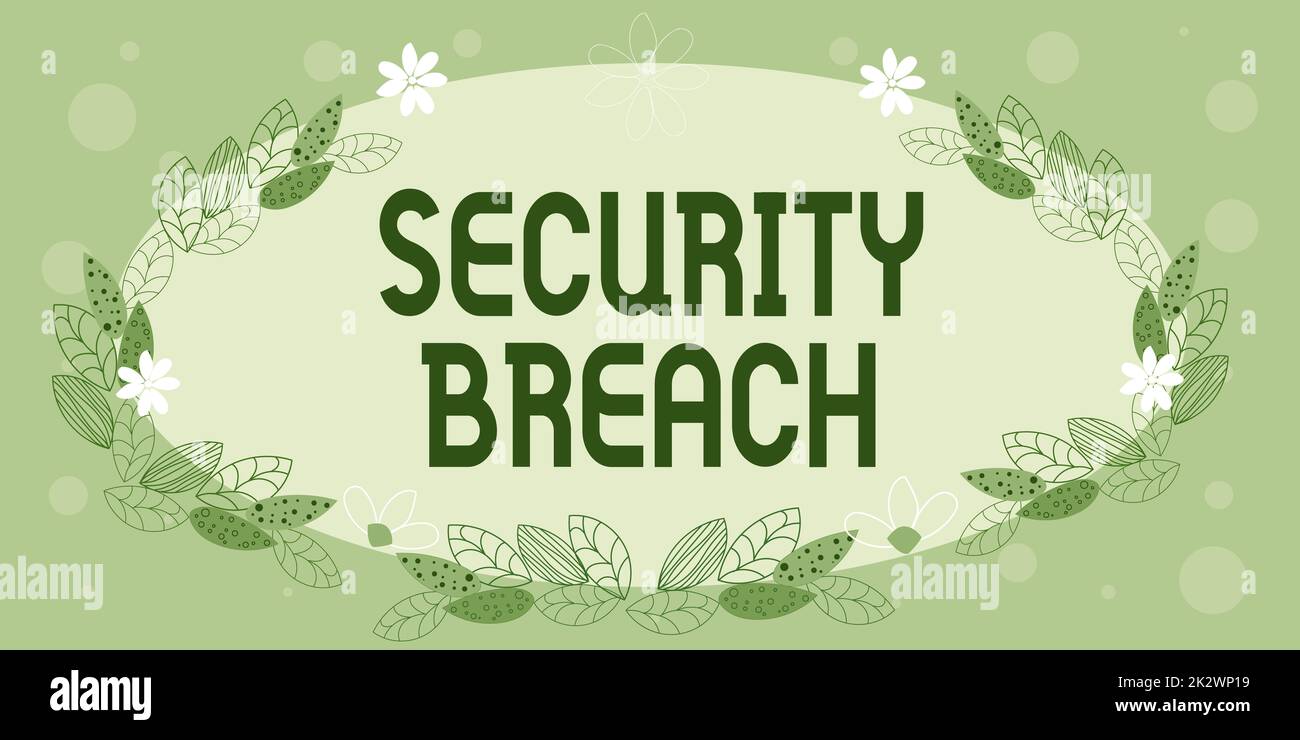 Sign displaying Security Breach. Business showcase incident that ...