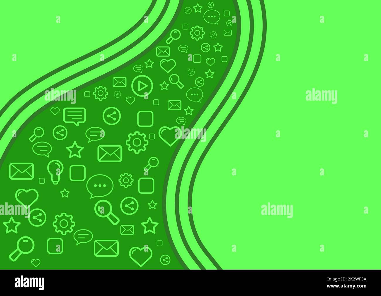 Icons symbolizing successful online communication colleagues achieving ...