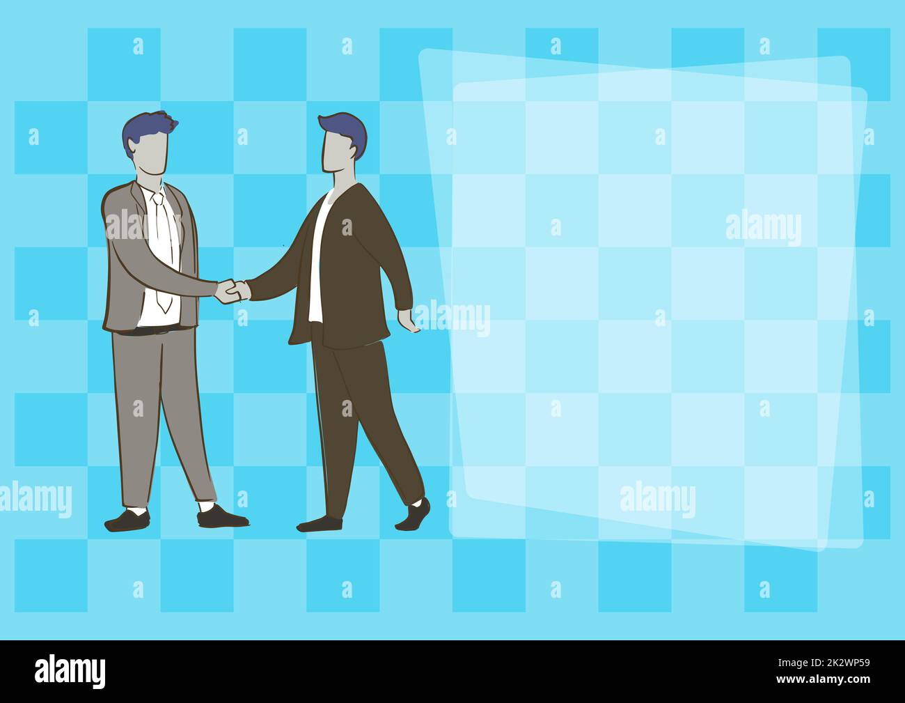 Two colleagues shaking hands congratulating successful teamwork ...