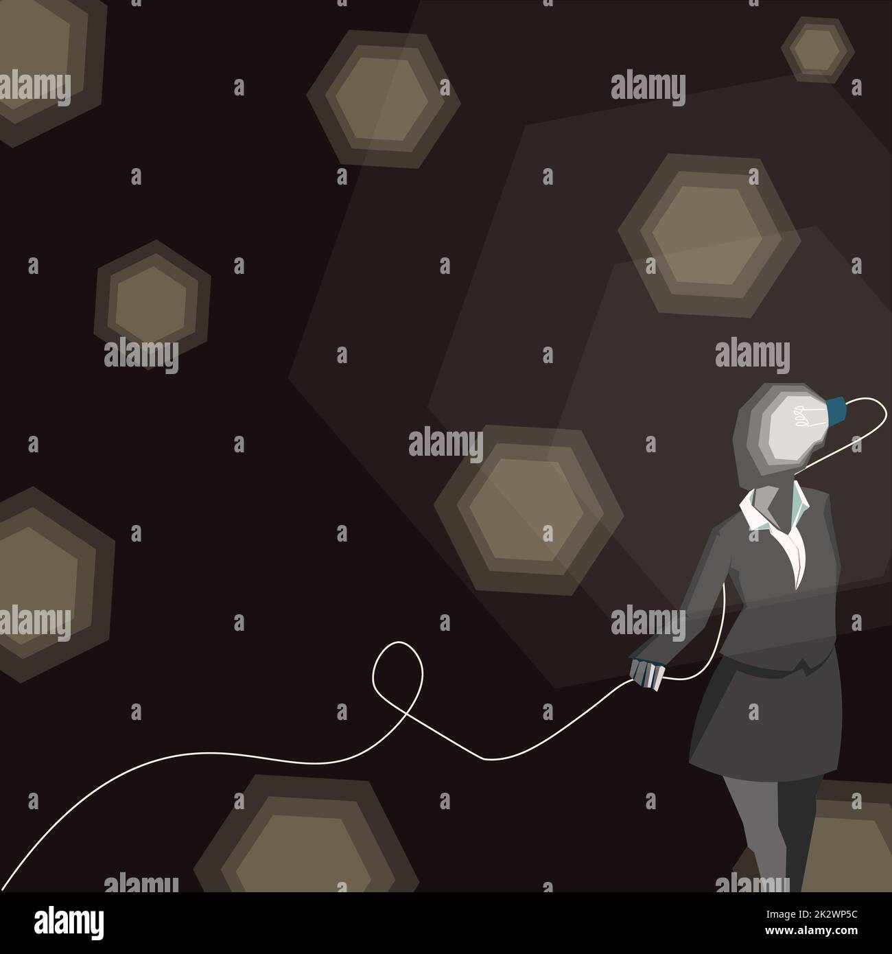 Professional woman head full new ideas. Lady wearing formal attire ...