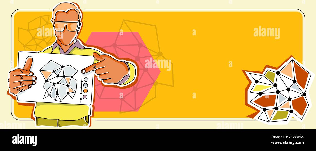 Businessman holding paper pointing at chart displaying successful ...