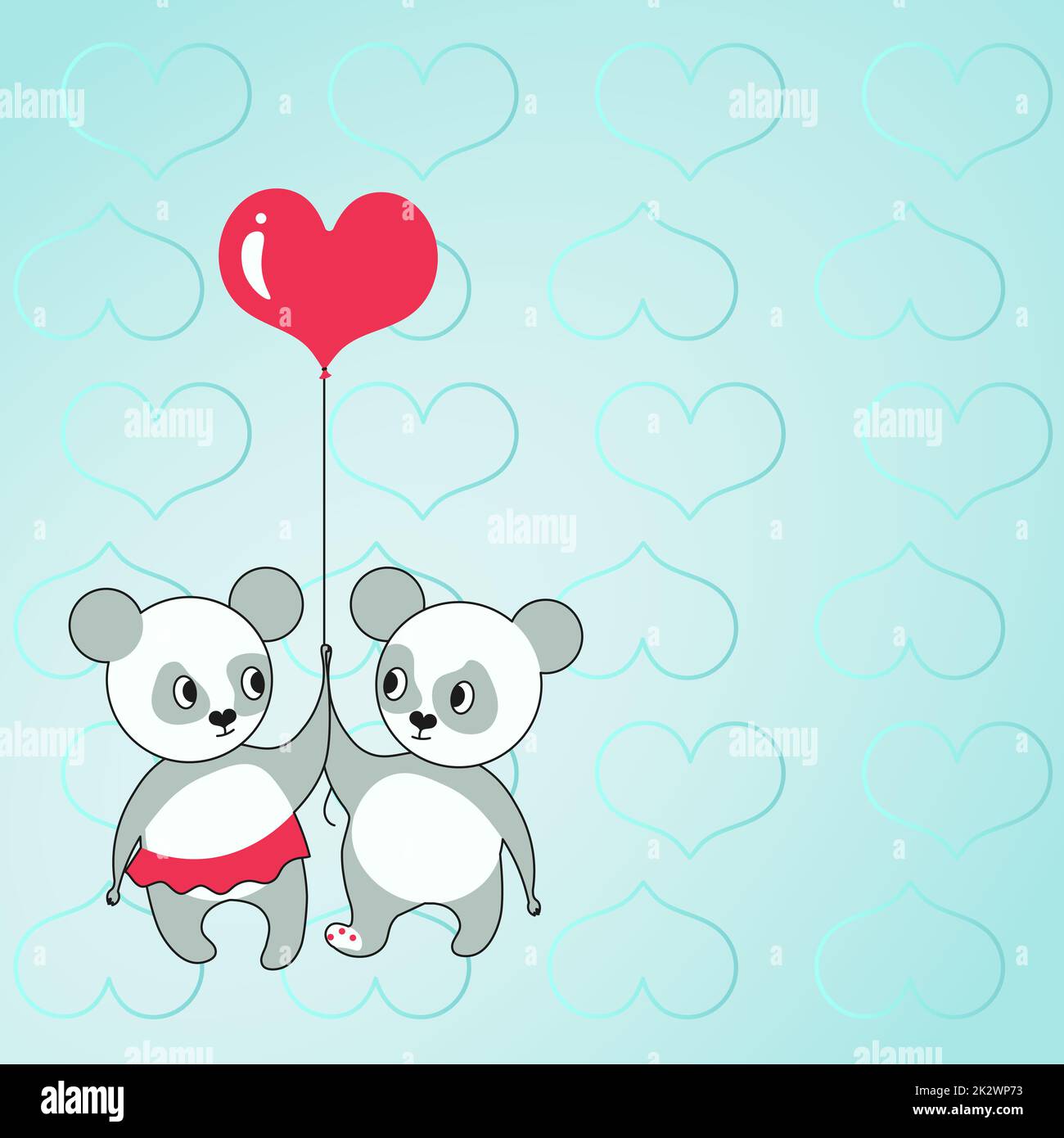 Two Teddy Bears In Love Drawing