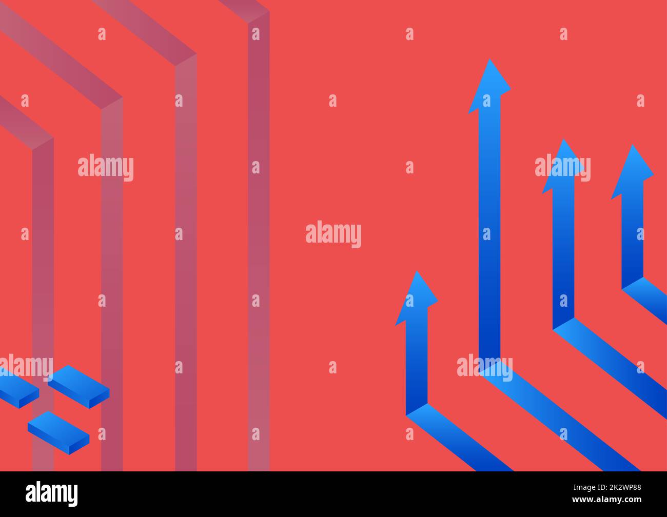 Arrow system pointing upwards symbolizing successful project completion ...