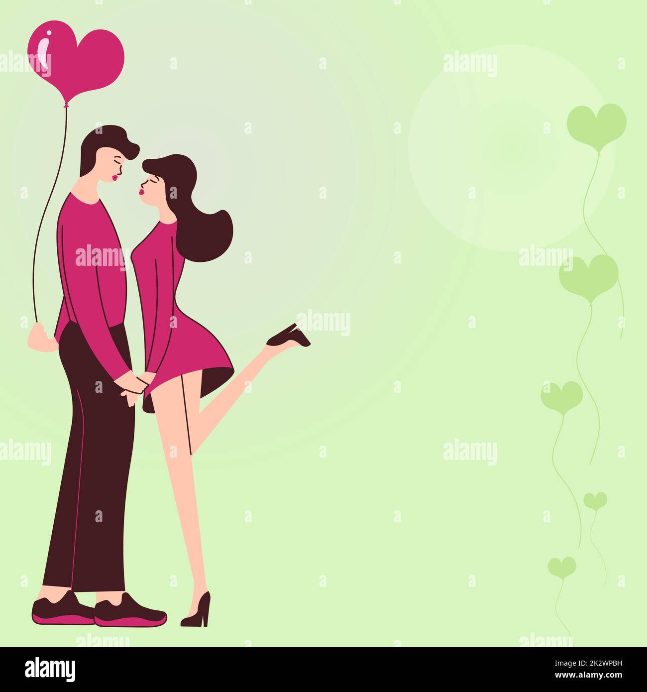 Lovely Couple holding hands ready to kiss shows harmony between pair ...