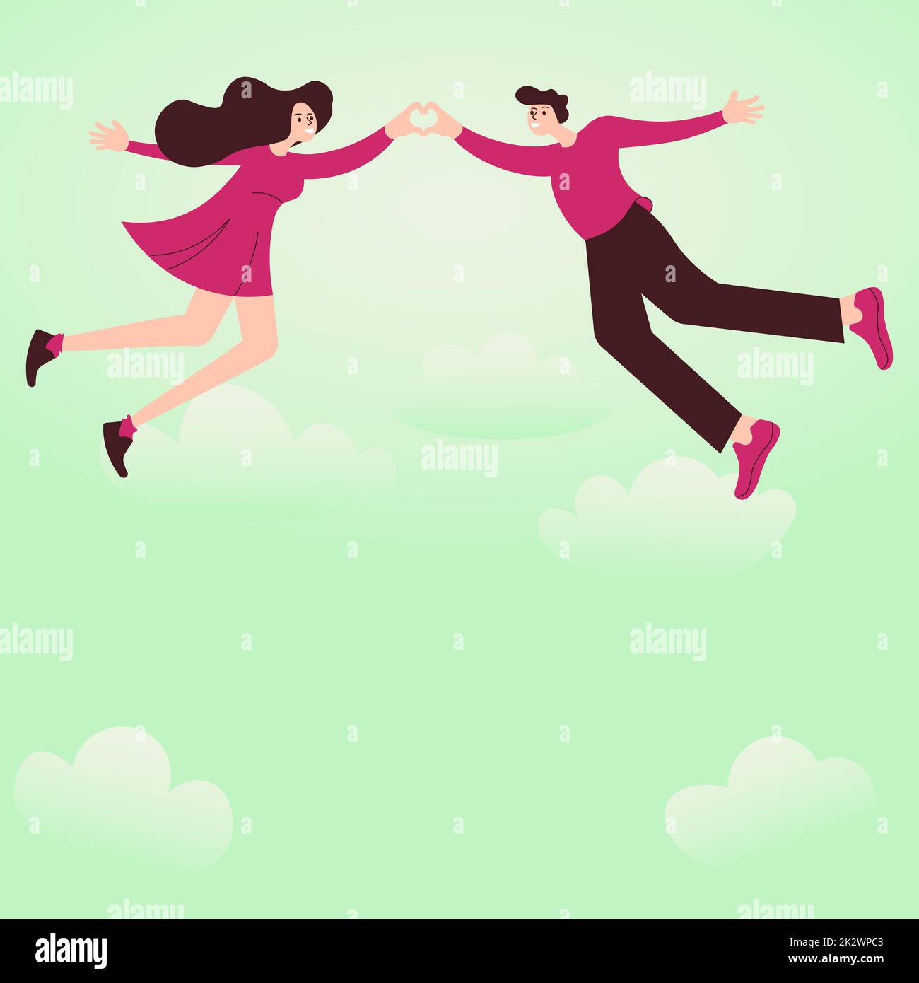 Man and Woman holding hands represent love care during Valentine. Hands ...