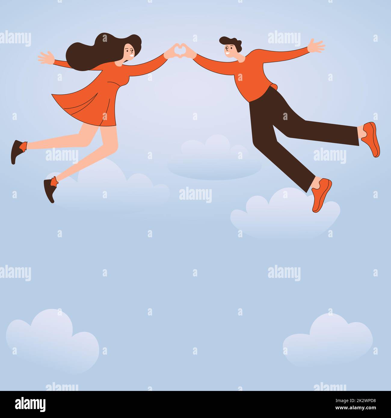 Man and Woman holding hands represent love care during Valentine. Hands ...