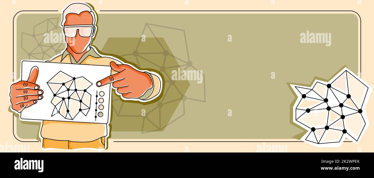 Businessman holding paper pointing at chart displaying successful ...