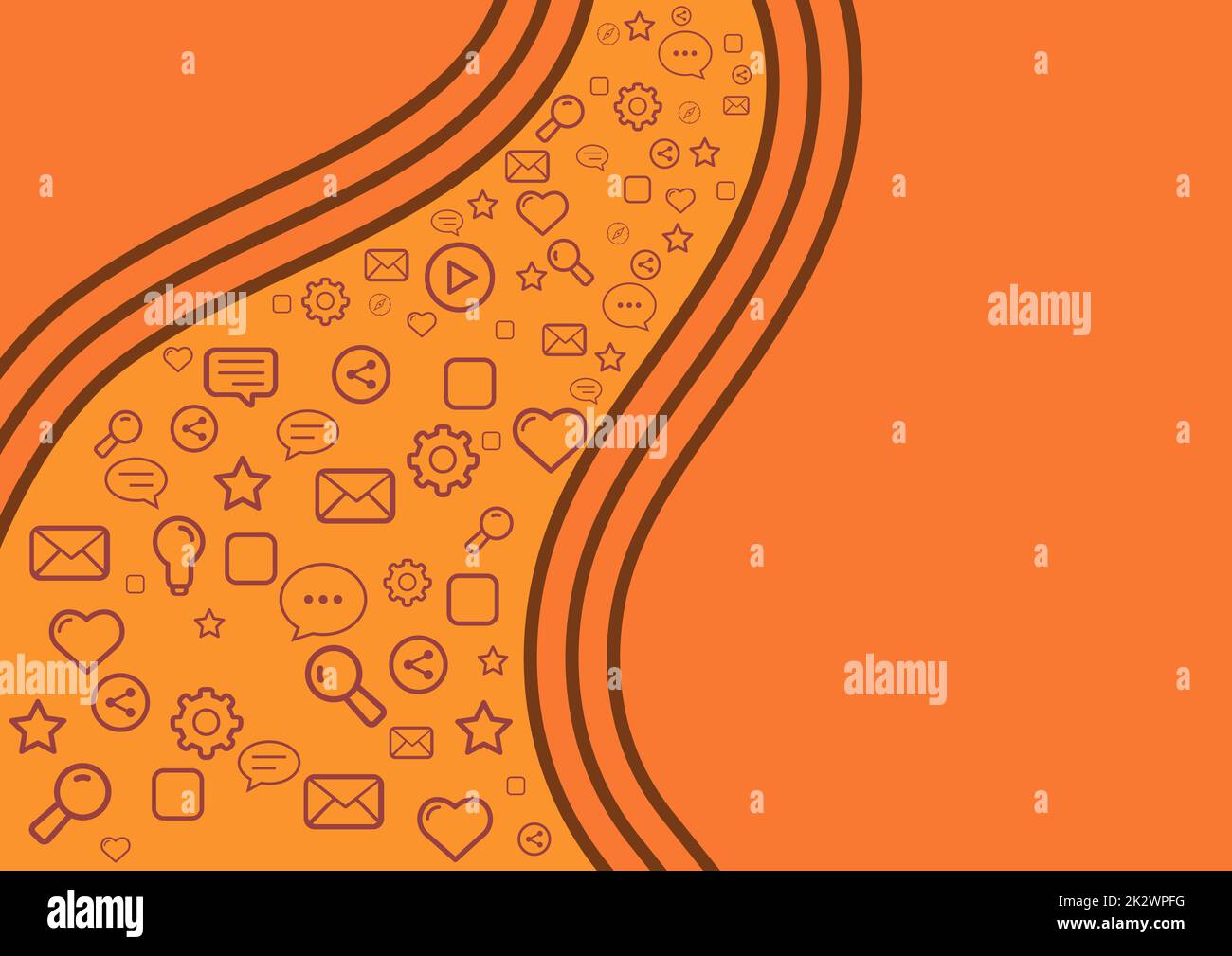 Icons symbolizing successful online communication colleagues achieving ...