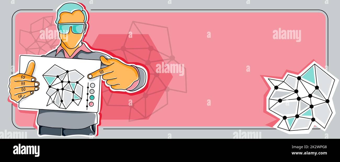 Businessman holding paper pointing at chart displaying successful ...