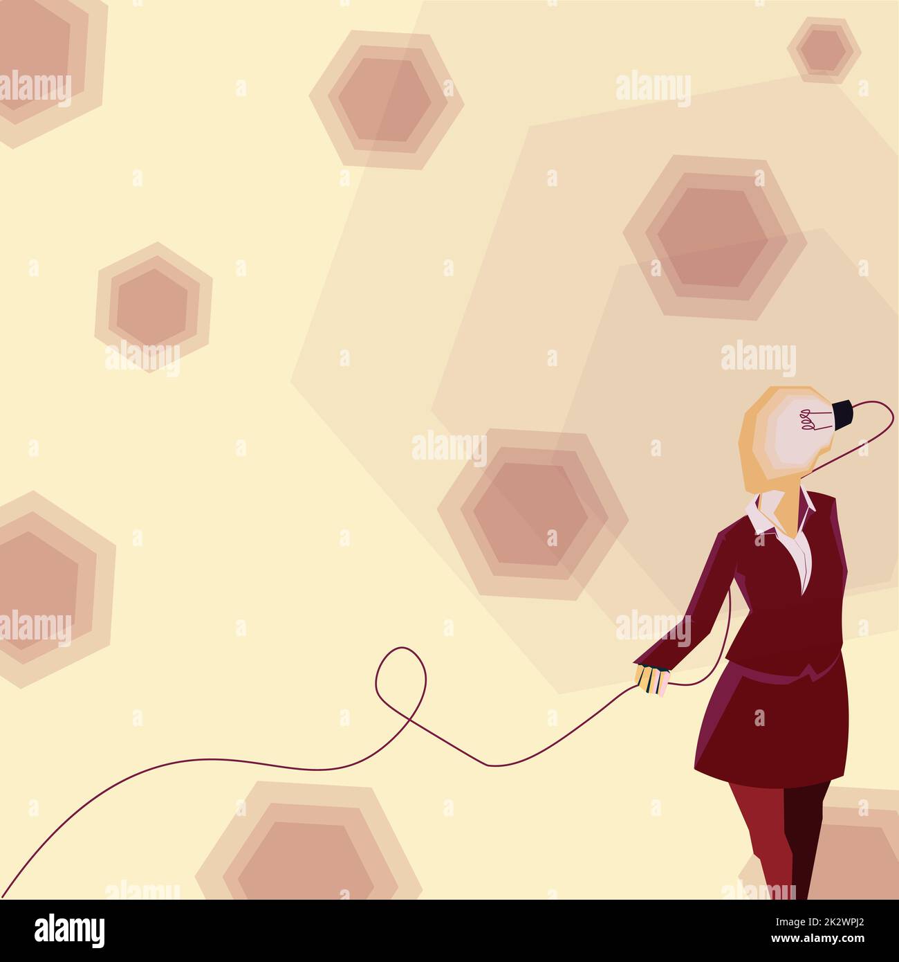 Professional woman head full new ideas. Lady wearing formal attire ...