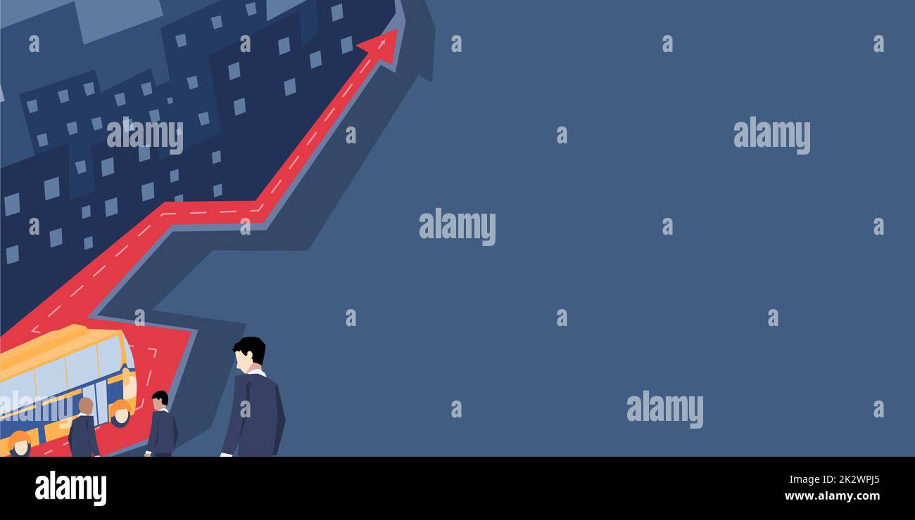 Teamwork for success. Bus business retreat trip for working ...