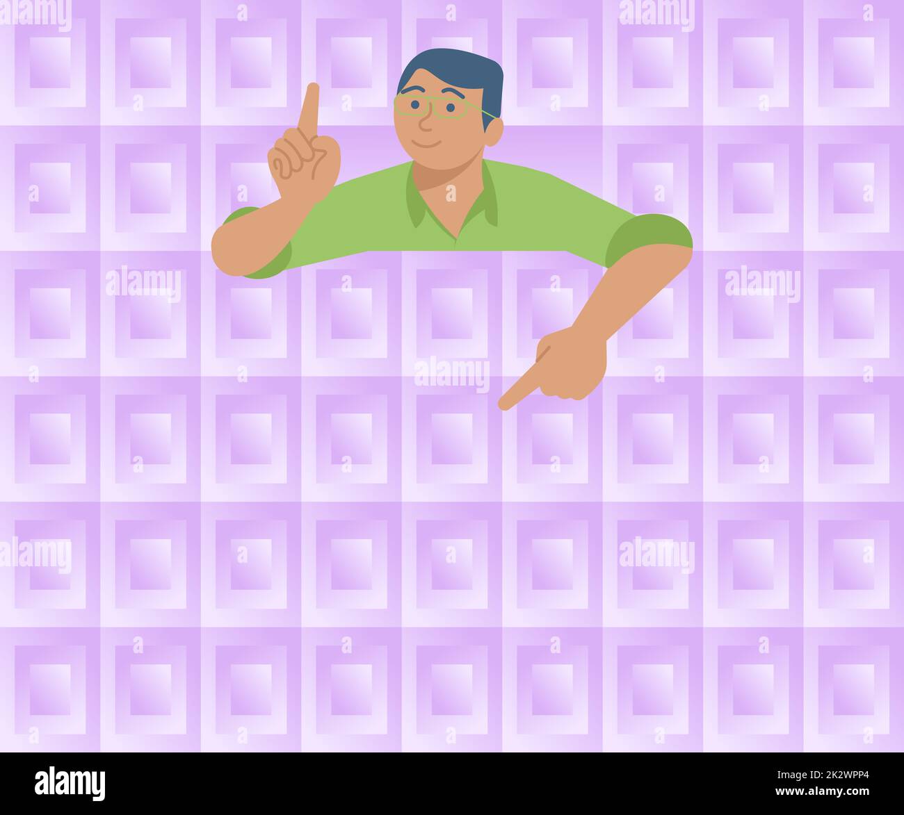 Gentleman With Glasses Pointing Finger Board Presenting Latest Project ...