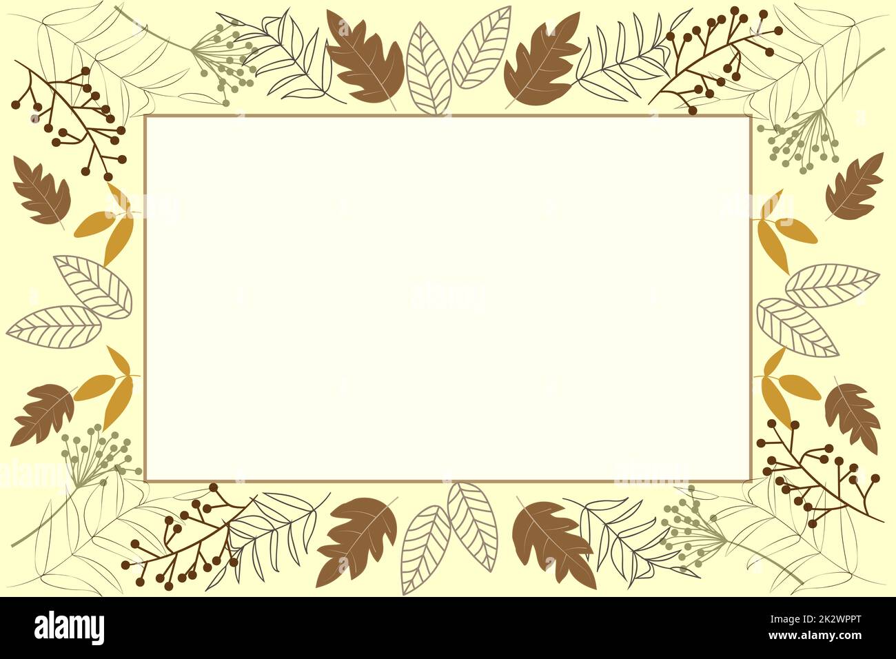 Text Frame Surrounded With Assorted Flowers Hearts And Leaves ...