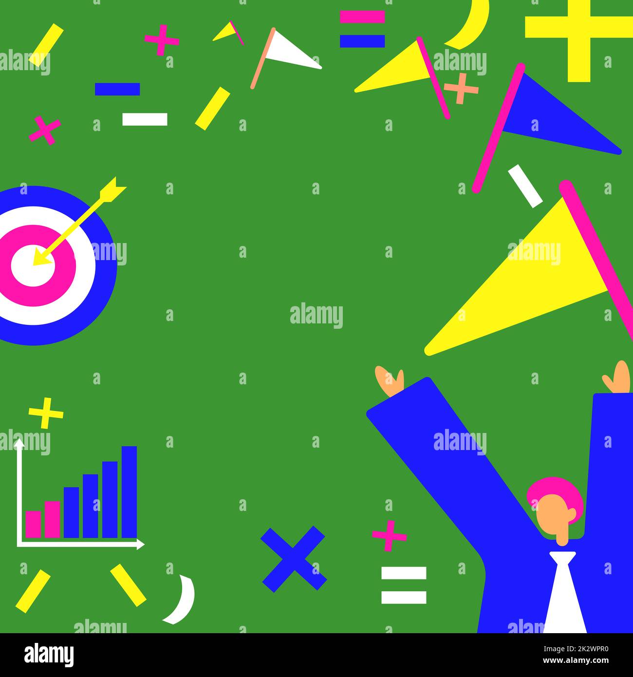 Gentleman In Suit Displaying Current Goal Achievements. Businessman ...