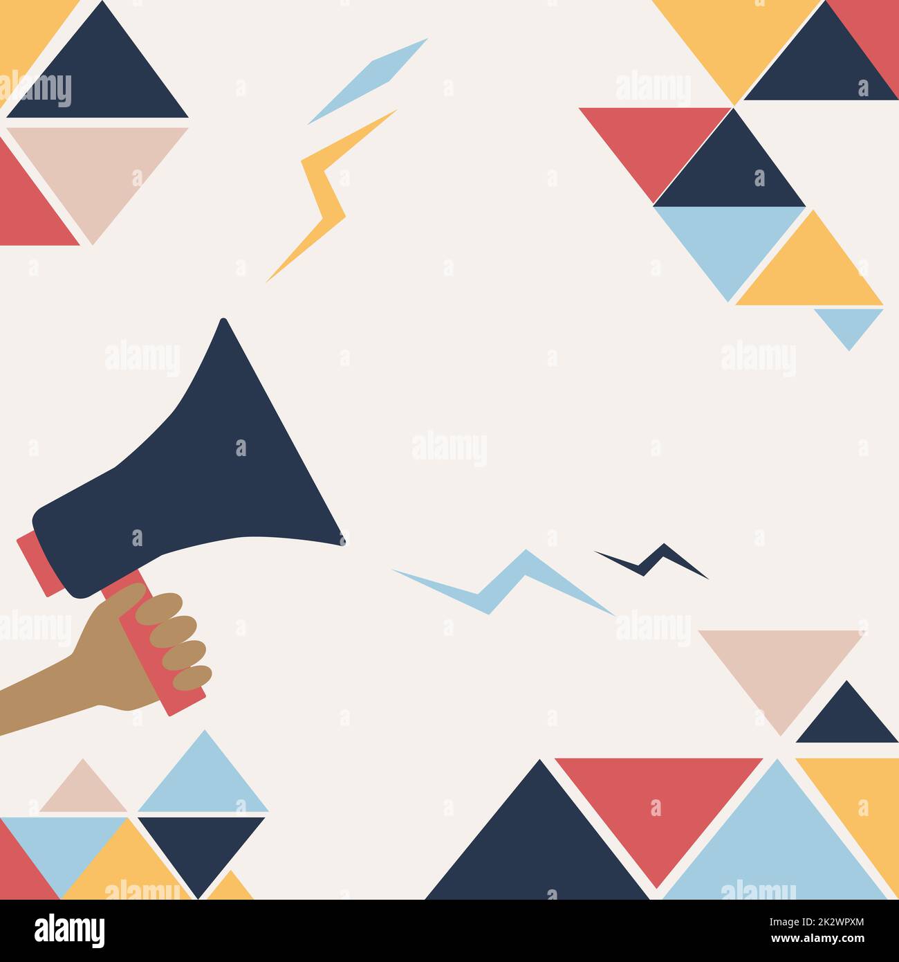 Illustration Of A Loud Megaphone Making New Wonderfull Announcement To ...