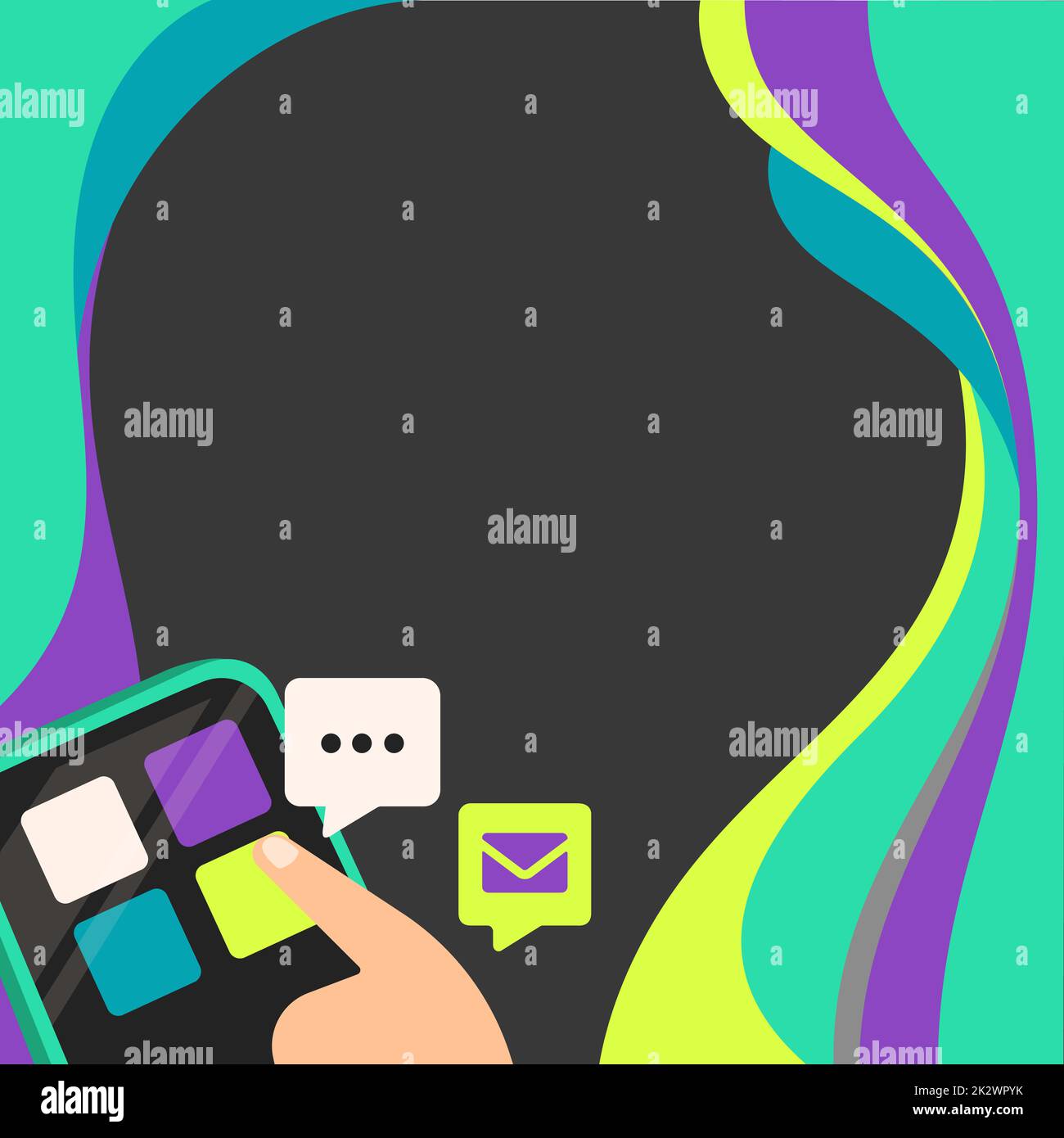 Finger Pressing Application Button Presenting Technological Advances ...